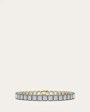 HAUTECARAT 18k Gold Lab Grown Diamond Tennis Bracelet - Black/yellow Gold