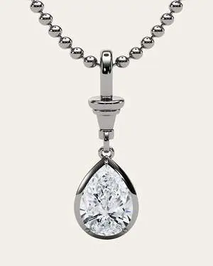 HAUTECARAT 18k Gold 2.0 Tcw Lab Grown Diamond Pendant Necklace - Blackened Gold