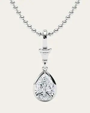 HAUTECARAT 18k Gold 2.0 Tcw Lab Grown Diamond Pendant Necklace - White Gold