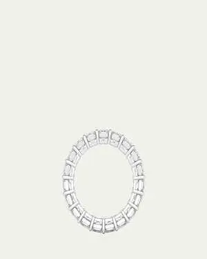 HAUTECARAT 18k Emerald Cut Lab Grown Diamond Eternity Ring - White Gold