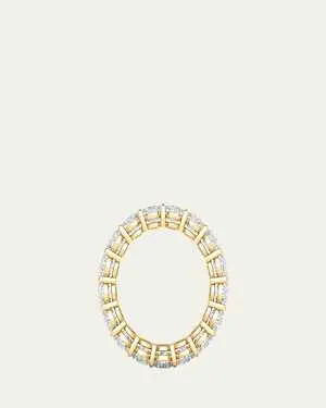 HAUTECARAT 18k 6.0tcw Oval Lab Grown Diamond Eternity Ring - Gold