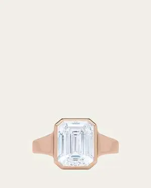 HAUTECARAT 18k 3.0tcw Lab Grown Diamond Ring - Rose Gold