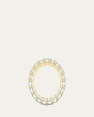 HAUTECARAT 18k Emerald Cut Lab Grown Diamond Eternity Band, 6.6tcw - Gold