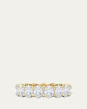 HAUTECARAT HauteCarat 18K Gold 7.5tcw Lab Grown Diamond Eternity Band Yellow Gold