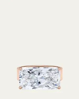 HAUTECARAT Radiant Lab Grown Diamond East-west Band - Rose Gold
