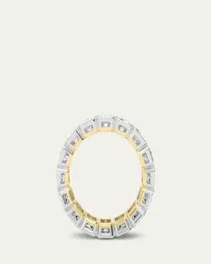 HAUTECARAT 18k Gold 9.0tcw Lab Grown Diamond Eternity Ring - White/yellow Gold