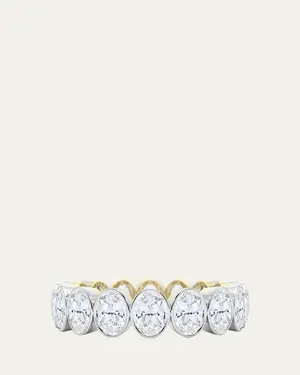 HAUTECARAT 18k Gold 6.0tcw Lab Grown Diamond Eternity Ring - White/yellow Gold