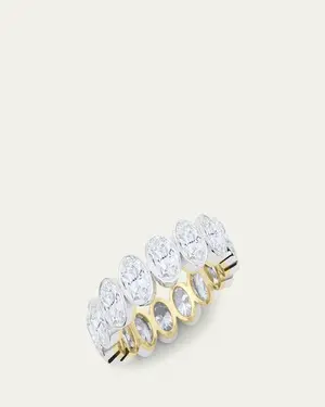 HAUTECARAT 18k Gold 6.0tcw Lab Grown Diamond Eternity Ring - White/yellow Gold