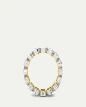 HAUTECARAT 18k Gold 6.0tcw Lab Grown Diamond Eternity Ring - White/yellow Gold
