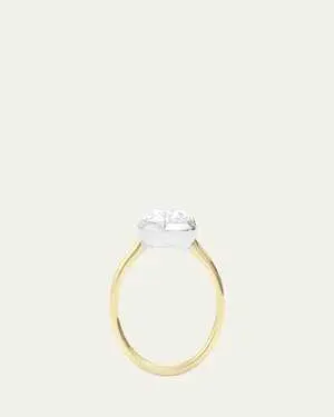 HAUTECARAT Two Tone 18k Lab Grown Diamond Ring 3.0tcw - Gold