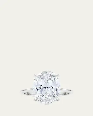 HAUTECARAT 18k Lab Grown Diamond Ring - Platinum