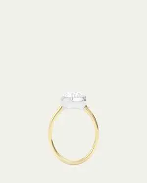 HAUTECARAT Two Tone 18k Pear Lab Grown Diamond Ring 2.0tcw - Gold