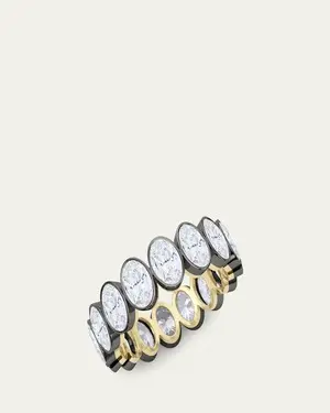 HAUTECARAT 18k Gold Tcw Lab Grown Diamond Eternity Band - Black/yellow Gold