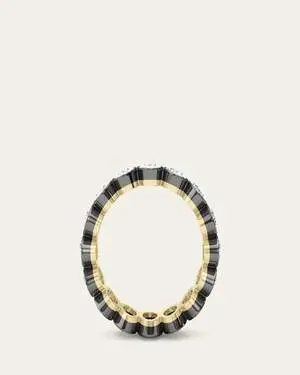 HAUTECARAT 18k Gold Tcw Lab Grown Diamond Eternity Band - Black/yellow Gold