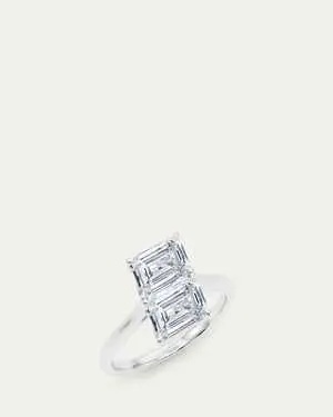 HAUTECARAT 18k Emerald Lab Grown Diamond Ring