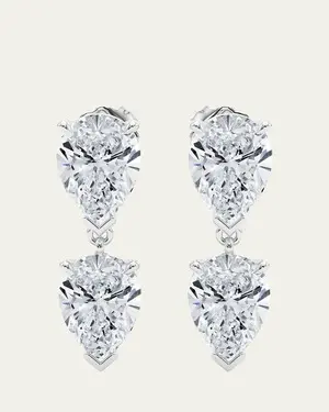HAUTECARAT 18k Pear Lab Grown Diamond Earrings