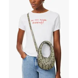 Coperni Snake-print Leather Crossbody Bag