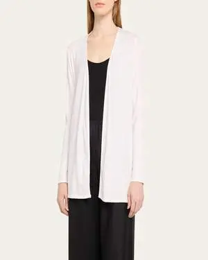 Majestic Filatures Soft Touch Open-front Cardigan - Black