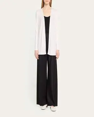 Majestic Filatures Soft Touch Open-front Cardigan - Black