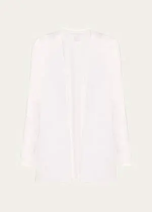 Majestic Filatures Soft Touch Open-front Cardigan - Blanc