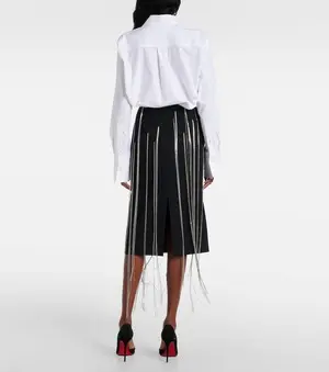 Victoria Beckham Chain-detail Midi Skirt