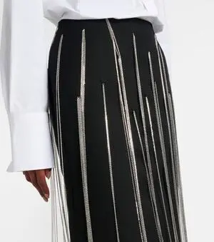 Victoria Beckham Chain-detail Midi Skirt