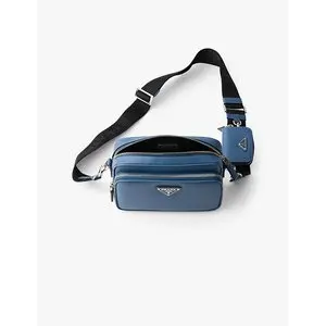 Prada Brand-plaque Saffiano Leather Shoulder Bag