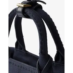 Prada Brand-plaque Saffiano Leather Shoulder Bag - Grey