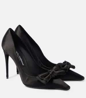 Dolce & Gabbana Bow-detail Satin Pumps