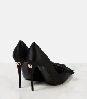 Dolce & Gabbana Bow-detail Satin Pumps