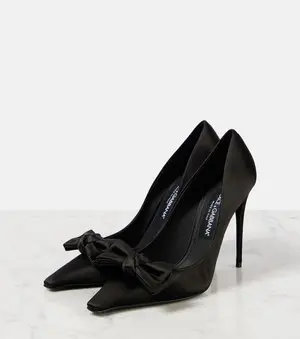 Dolce & Gabbana Bow-detail Satin Pumps