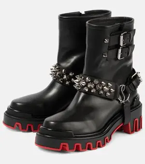 CHRISTIAN LOUBOUTIN Dune Bike Ankle Boots