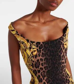 Versace Barocco Silk Bodysuit