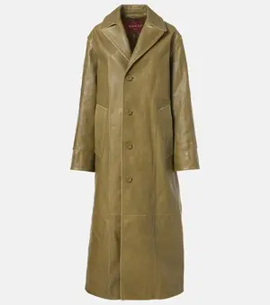 Gucci Long-sleeved Leather Coat