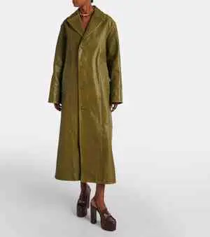 Gucci Long-sleeved Leather Coat