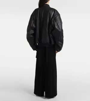 Balenciaga Leather Bomber Jacket
