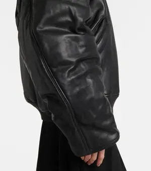 Balenciaga Leather Bomber Jacket