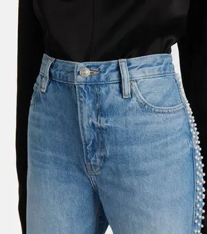 FRAME Le Jane Embellished Cropped Jeans