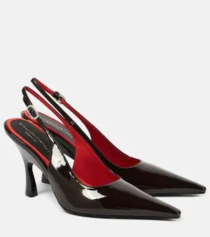 Stella McCartney Elsa Faux Leather Slingback Pumps - Brown