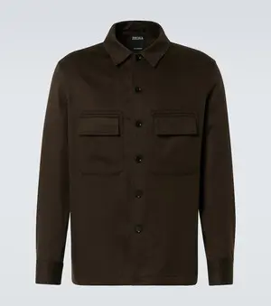 Zegna 100% Cashmere Overshirt Dark - Brown