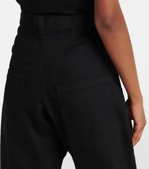 NILI LOTAN Shon High-rise Barrel-leg Jeans - Black