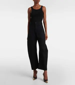 NILI LOTAN Shon High-rise Barrel-leg Jeans - Black