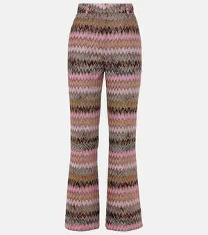 Missoni Zig Zag Metallic Flared Pants - Multicoloured