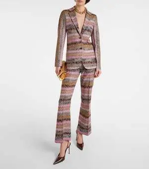 Missoni Zig Zag Metallic Flared Pants - Multicoloured