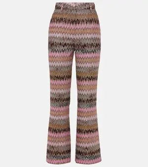 Missoni Zig Zag Metallic Flared Pants - Multicoloured