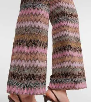 Missoni Zig Zag Metallic Flared Pants - Multicoloured