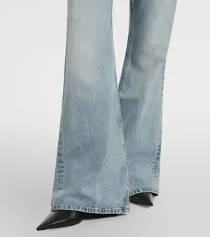 Balenciaga Mid-rise Flared Jeans - Blue