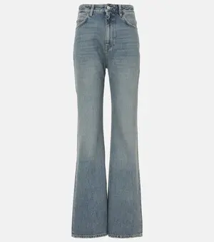 Balenciaga Mid-rise Flared Jeans - Blue