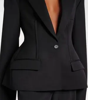 Stella McCartney Single-breasted Wool Blazer - Black