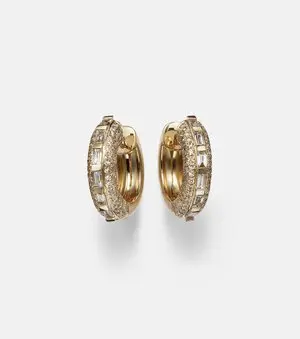 Shay Jewelry Diamond Hoop Earrings - Gold